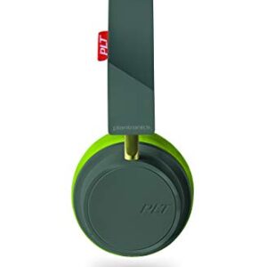 Plantronics BackBeat 505 On-Ear Wireless Sport Headphones Headset (Grey/Green) (Renewed)