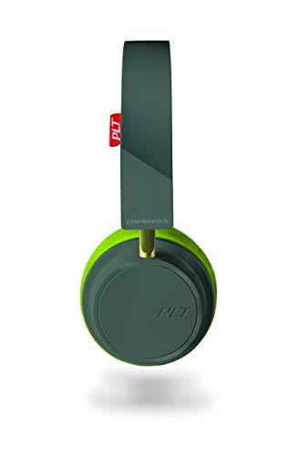 Plantronics BackBeat 505 On-Ear Wireless Sport Headphones Headset (Grey/Green) (Renewed)