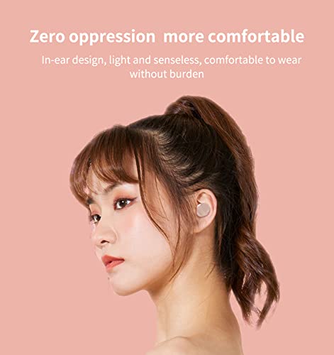 Togetface Girls Wireless Earbuds,Tiny Bluetooth 5.0 Earbuds with Cute Pink Cat Charging Case,HiFi Stereo Sound,Mic for Clear Calls Touch Control,36H Playtime Lightweight Wireless Headphones for Kids