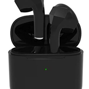 Wireless Bluetooth Pro Earbuds - True Wireless Stereo Sound Ear Buds - in-Ear Headphones with More Bass and Clearer Sound - Premium Ear Buds with Charging Case and Cable (Black)