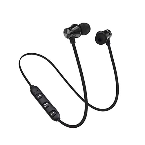 LUYANhapy9 Wired Headset Magnetic in-Ear Stereo Headset Earphone Wireless Bluetooth 4.2 Headphone Gift Black