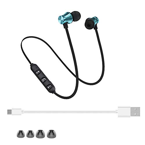 LUYANhapy9 Wired Headset Magnetic in-Ear Stereo Headset Earphone Wireless Bluetooth 4.2 Headphone Gift Black