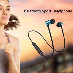 LUYANhapy9 Wired Headset Magnetic in-Ear Stereo Headset Earphone Wireless Bluetooth 4.2 Headphone Gift Black