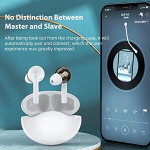 KENKUO Bluetooth Headphones Dual Dynamic Drivers Wireless Earbuds 40Hrs Playtime withTouch Control in-Ear Earphones HiFi Stereo Sound Headset with Mic for Sport, White