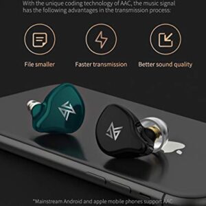 TWS True Wireless Bluetooth 5.0 Earbuds with Microphone,KZ S1D Dynamic Hybrid Dual Driver in Ear Earphones, 3D Stereo Sound Headsets Sports Running Headphones for Cell Phone (White)