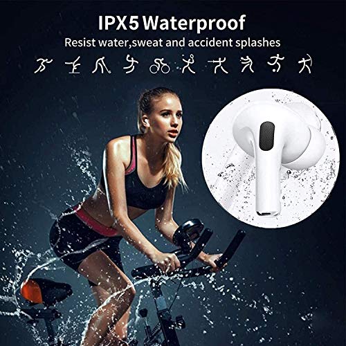 Wireless Earbuds Bluetooth Headphones with Charging Case Noise Cancelling 3D Stereo Headsets Built in Mic in Ear Ear Buds IPX5 Waterproof Air Buds for iPhone/Android/airpod pro case