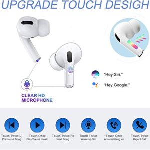 Wireless Earbuds Bluetooth Headphones with Charging Case Noise Cancelling 3D Stereo Headsets Built in Mic in Ear Ear Buds IPX5 Waterproof Air Buds for iPhone/Android/airpod pro case