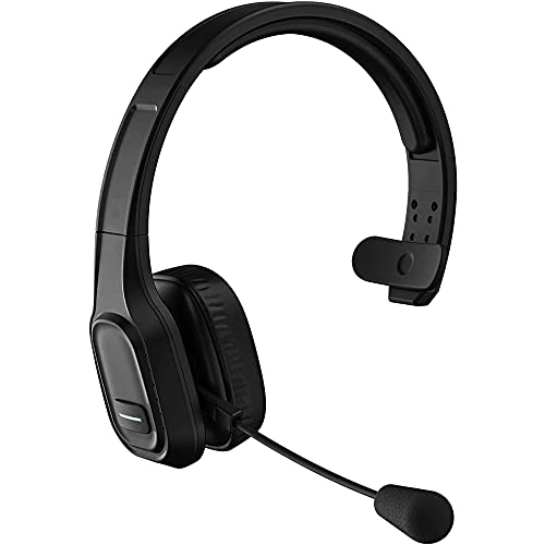 Work PRO Wireless Headset for Motorola One 5G/Edge/Edge+/Razr 2020/Z Flip/Z Play/Moto with Boom Dual V5.0 Bluetooth Plus 3.5mm 1/8 Backup Cable (Black)