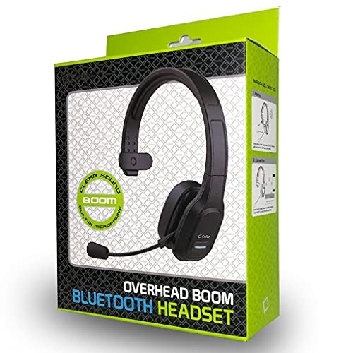 Work PRO Wireless Headset for Motorola One 5G/Edge/Edge+/Razr 2020/Z Flip/Z Play/Moto with Boom Dual V5.0 Bluetooth Plus 3.5mm 1/8 Backup Cable (Black)