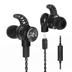 revonext earbud & in-ear headphones noise cancelling earbuds hifi stereo deep bass earphones with 2 pins detachable audio cable, 3.5mm interface for ipad,mp3 players,android and ios smartphones ect.