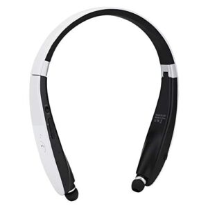 Neckband Wireless Headset Sports Stereo Bluetooth Headphones with Foldable Design Wideband Noise Reduction(Black White)