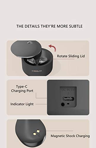 CHEERLINK Wireless Earbuds Bluetooth Headphones 5.0 Earphone, 3D Stereo Sound Earphones Portable with Charging Case Bulid-in Mic IPX7 Waterproof Earbuds TWS for Work/Running/Travel/Gym