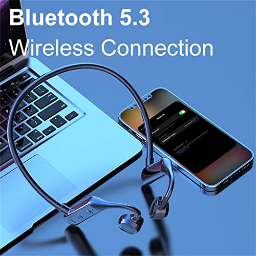 TWIFER Open Bone Conduction Wireless Bluetooth Smart Sports Noise Cancelling Bluetooth 5.3 Headset Waterproof Headphones for Yoga Running Gym