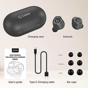 Wireless V5 Bluetooth Earbuds Compatible with Xiaomi Mi 9T Pro with Charging case for in Ear Headphones. (V5.0 Black)