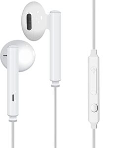 mfi certified earphone wired lightning headphones apple in-ear earbuds with microphone controller compatible with iphone 13/13pro/12 11 pro max xs max xr and more devices