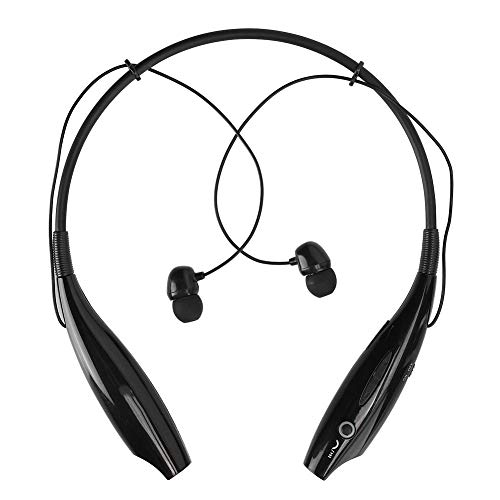 S erounder Bluetooth Headset 5.0,HV-800 HiFi Stereo Neckband Bluetooth Earphones Retractable Wireless Sports Earphone with Magnetic Earbuds for Sport,Running(Black)