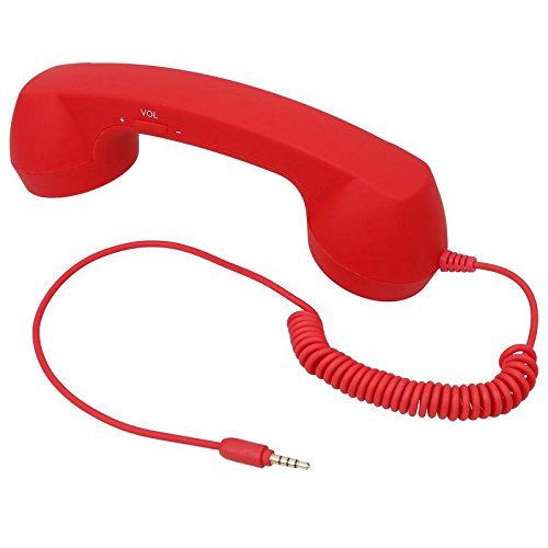 SANOXY Retro Handset -Old-School Style POP Handset for iPhone, iPad, iPod, and Android Phones (Red)