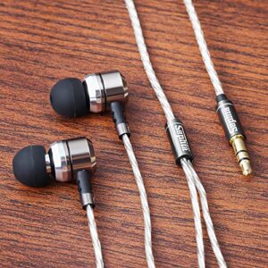 sephia SP3060 Earbuds Wired in Ear Headphones with Tangle-Free Cord Noise Isolating Earphones Deep Bass Case Ear Buds 3.5 mm Jack Plug