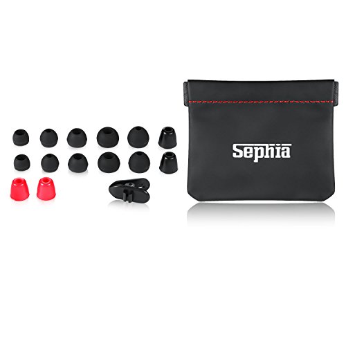 sephia SP3060 Earbuds Wired in Ear Headphones with Tangle-Free Cord Noise Isolating Earphones Deep Bass Case Ear Buds 3.5 mm Jack Plug