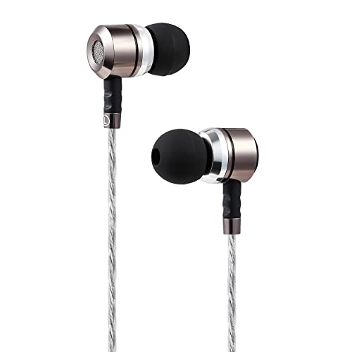 sephia SP3060 Earbuds Wired in Ear Headphones with Tangle-Free Cord Noise Isolating Earphones Deep Bass Case Ear Buds 3.5 mm Jack Plug