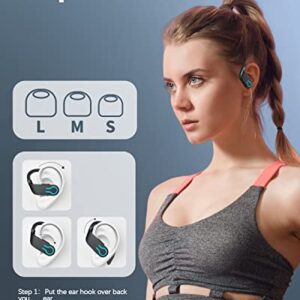 Bluetooth Headphones Wireless Earbuds Sports Over-Ear Bluetooth 5.3 Ear Buds with Earhooks 120H Playtime Wireless Headphones for Workout Waterproof Audifonos Bluetooth inalambricos LED Power Display