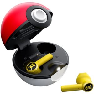 silimade pokeball pokemon headphones, pokemon ball, pokémon bluetooth wireless earbuds with elf ball charging box, wireless earbuds for kids, kids airpods, earpods for kids, pikachu, pokemon toys