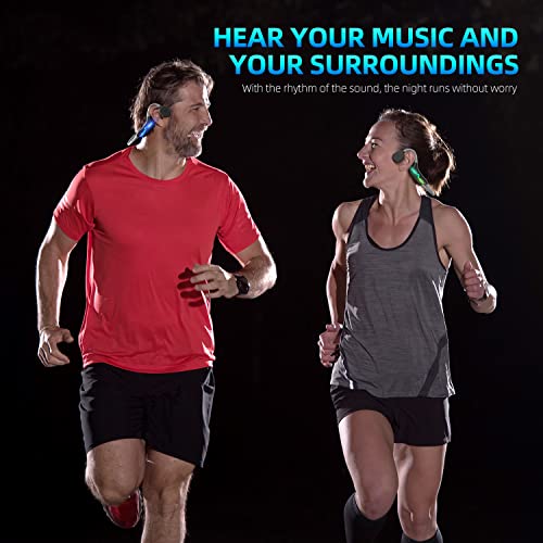 Dejavi Bone Conduction Headphones,Open-Ear Bluetooth IP68 Waterproof Sports Headphones,Fashion Headset,Built-in 8G Memory,Shiny and Cool,Suitable for Swimming,Running and Other Fitness Activities