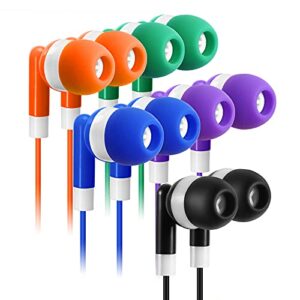 keewonda earbuds bulk 30 pack multi color for kids classroom earbuds wired stereo in ear wholesale earbuds headphones earphones for children students teachers school