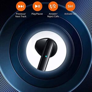 Wireless Earbud, Bluetooth 5.0 Earbud Stereo Bass,Bluetooth Headphones in Ear Noise Cancelling Mic,Earphones IPX5 Waterproof Sports,30H Playtime USB C Mini Charging Case Ear Buds for Android and iOS