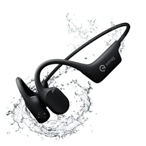 bone conduction headphones wireless open ear headphones bluetooth earbuds with ip67 waterproof workout headphones built-in mic sport air conduction headphones for running cycling (black)