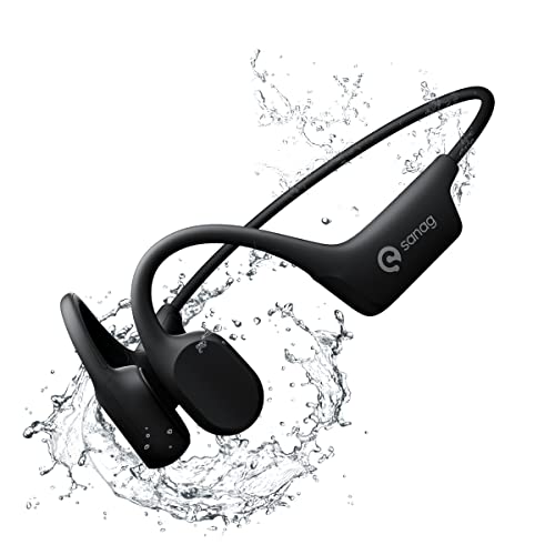 Bone Conduction Headphones Wireless Open Ear Headphones Bluetooth Earbuds with IP67 Waterproof Workout Headphones Built-in Mic Sport Air Conduction Headphones for Running Cycling (Black)