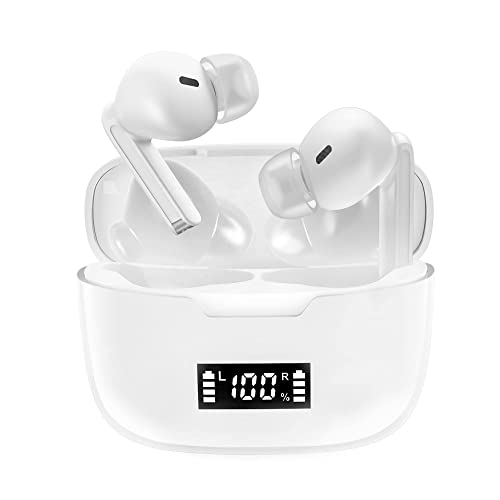 BD&M Wireless Earbuds, Bluetooth Headphones Waterproof Ear Buds Stereo Touch Control Earphone with LED Power Display, Bluetooth Earbuds for Sport, Work, Gym Compatible with iPhone & Android