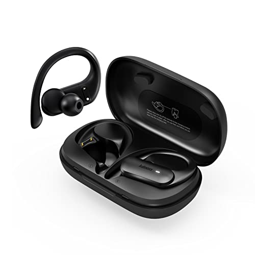 Audiovance SP301 True Wireless Earbuds Bluetooth 5.2 Earphones, Over Ear Headphones with Mic and Earhooks for Women Men Workout Running Sports Gym, 24H Battery Waterproof Ear Buds for iPhone Android.