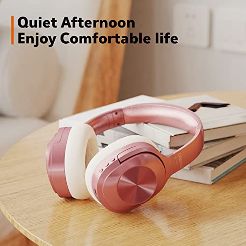 Active Noise Cancelling Headphones,Wireless Noise Cancelling Headphone, Microphone 40 Hours Playtime Wireless Bluetooth Headphones 3D Low Bass Tone Fast Charge for Cellphone/Work/Gym/Travel