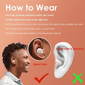 Xmenha Tiny Invisible Sleep Earbuds Wireless Smallest Lightest Tiny Noise Cancelling Ear Buds for Sleeping Quiet-Comfort Mini Sleepbuds Bluetooth 5.3 Hidden Headphones for Side Sleepers/Work (Nude)