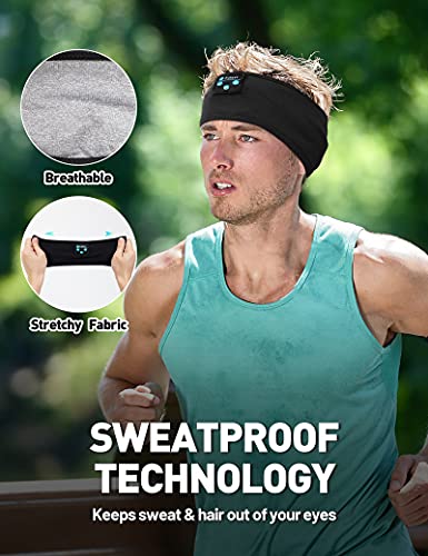 Voerou Sleep Headphones, Bluetooth Sleeping Headphones Sports Headband with Ultra-Thin Speakers, Headphones for Sleeping,Side Sleepers, Running, Workout, Travel, Yoga, Insomnia, Meditation