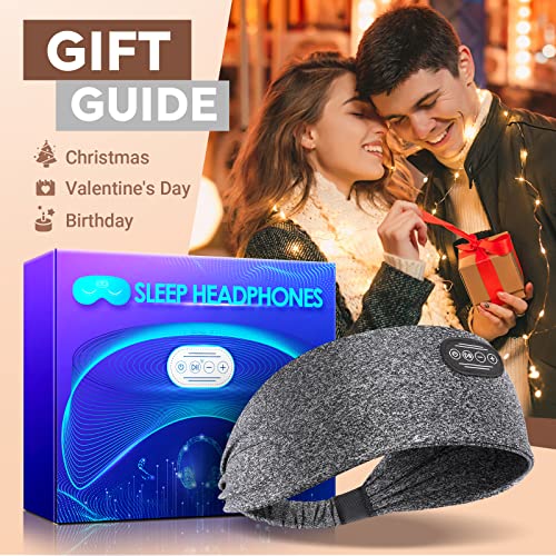 Sleep Headphones Bluetooth Headband Wireless: Gifts for Women Men Stocking Stuffers Christmas Birthday Him Husband Wife, 3-in-1 Comfy Sleeping Eye Mask Headset Head Band Electronics Tech Gadgets Sport