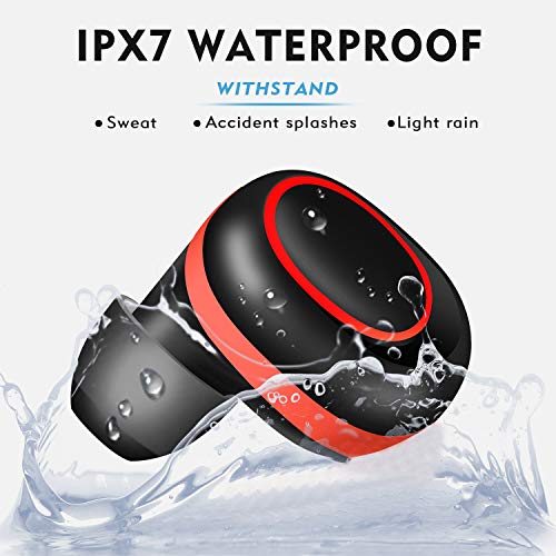 pendali Wireless Earbuds, IPX7 Waterproof Earbuds TWS Stereo Headphones with Portable Charging Case, LED Battery Display, Touch Control, in-Ear Earphones Headset for Sport/Travel/Gym