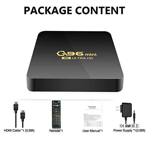 X96 Mini Android 9.0 TV Box Amlogic S905W Quad Core 2GB RAM 16GB ROM, Support 2.4G WiFi 100M Ethernet 3D/4K HD HDR H.265 Android Box