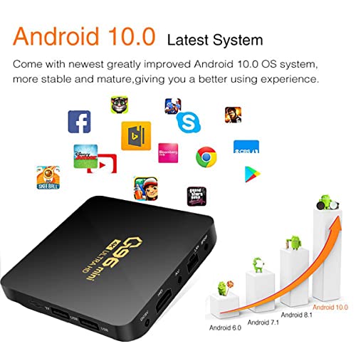 X96 Mini Android 9.0 TV Box Amlogic S905W Quad Core 2GB RAM 16GB ROM, Support 2.4G WiFi 100M Ethernet 3D/4K HD HDR H.265 Android Box