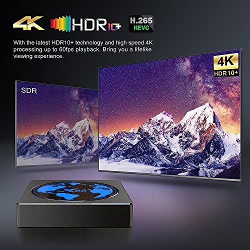 Android 11.0 TV Box,X98 Mini Amlogic S905W2 Quad Core RAM 4GB ROM 32GB Dual WiFi 2.4G/5.8G BT4.2 4K 6K AV1 Home Smart Media Player Android 11.0 TV Box X98 Set top Box