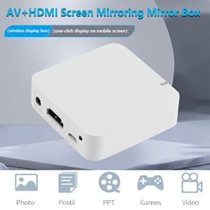 AV+HDMI Screen Mirroring,Smart Wireless Dispaly Box Car,Car WiFi Display Box Miracast Airplay,Wireless Display Adapter,Dongle Screen Mirroring Phone to TV/Projector Receiver for iOS/Windows/Android