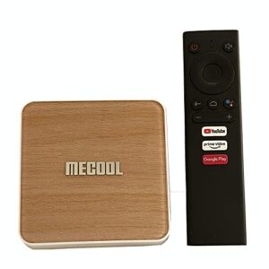 mecool km6 deluxe atv android 10.0 amlogic s905x4 androidtv 10.0 dual wifi 6 1000m lan 4gb 64gb 4k hdr h.265 bt. media player support google with i8 wireless keyboard