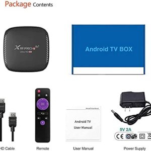 X88 PRO T 5G Android 10.0 TV Box 2GB RAM 16GB ROM Allwinner H313 Quad-Core 64bit with Dual-WiFi 2.4G/5.8 GHz Ultra HD 6K H.265 WiFi Home TV Box