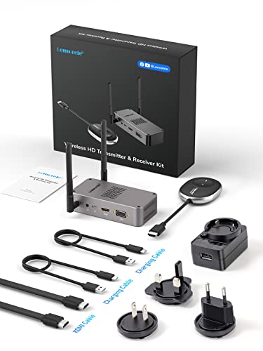 Wireless HDMI Transmitter and Receiver 4K - Wireless HDMI Extender 5G Kit, 165FT Range Signal Through Walls/Floors, Streaming from Laptop, Phone, Netflix, YouTube, PS5 to HDTV/Projector