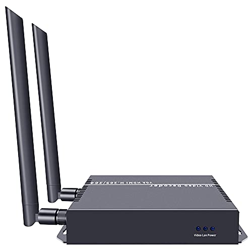 iseevy WiFi H.265 H.264 4K 1080P Video Decoder with IP to HDMI VGA CVBS Output for Advertisement Display, IP Encoder Decoding, Network Stream Decoding Support RTMP SRT RTSP RTP UDP HTTP