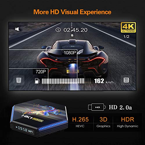 Android 11.0 TV Box 4GB RAM 64GB ROM HK1 Box R2 Smart TV Box RK3566 Quad-Core 8K/1000M LAN/1080P/USB 3.0/H.265/WIFI 2.4G/5G BT 4.1 Android TV Box Media Player