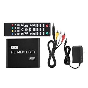 HDMI 1080 HD Media Player with 100Mbps Decoding Rate, Automatic Identification Output Cable, Support SD / MMC Card, USB Input, AV / HDMI / YPbPr Output.(US Plug)