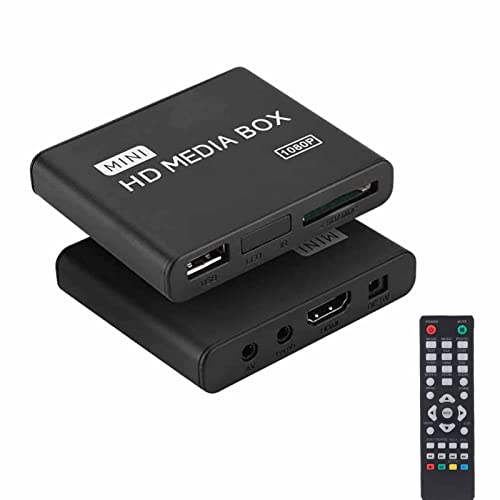 HDMI 1080 HD Media Player with 100Mbps Decoding Rate, Automatic Identification Output Cable, Support SD / MMC Card, USB Input, AV / HDMI / YPbPr Output.(US Plug)