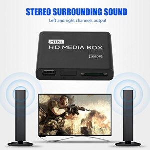 HDMI 1080 HD Media Player with 100Mbps Decoding Rate, Automatic Identification Output Cable, Support SD / MMC Card, USB Input, AV / HDMI / YPbPr Output.(US Plug)